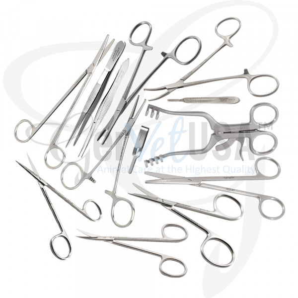 Universal Dissection Surgery Instrument Kit for Cats and Rabbits ...