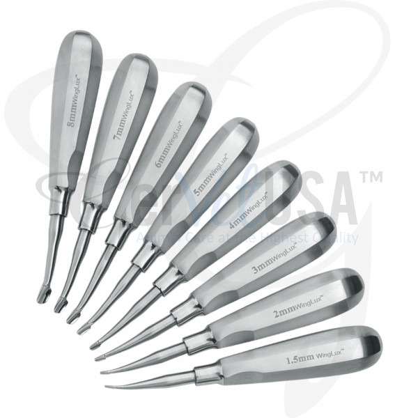 Winged Elevator Curved Standard Handle Set of 8 | GerVetUSA Inc.